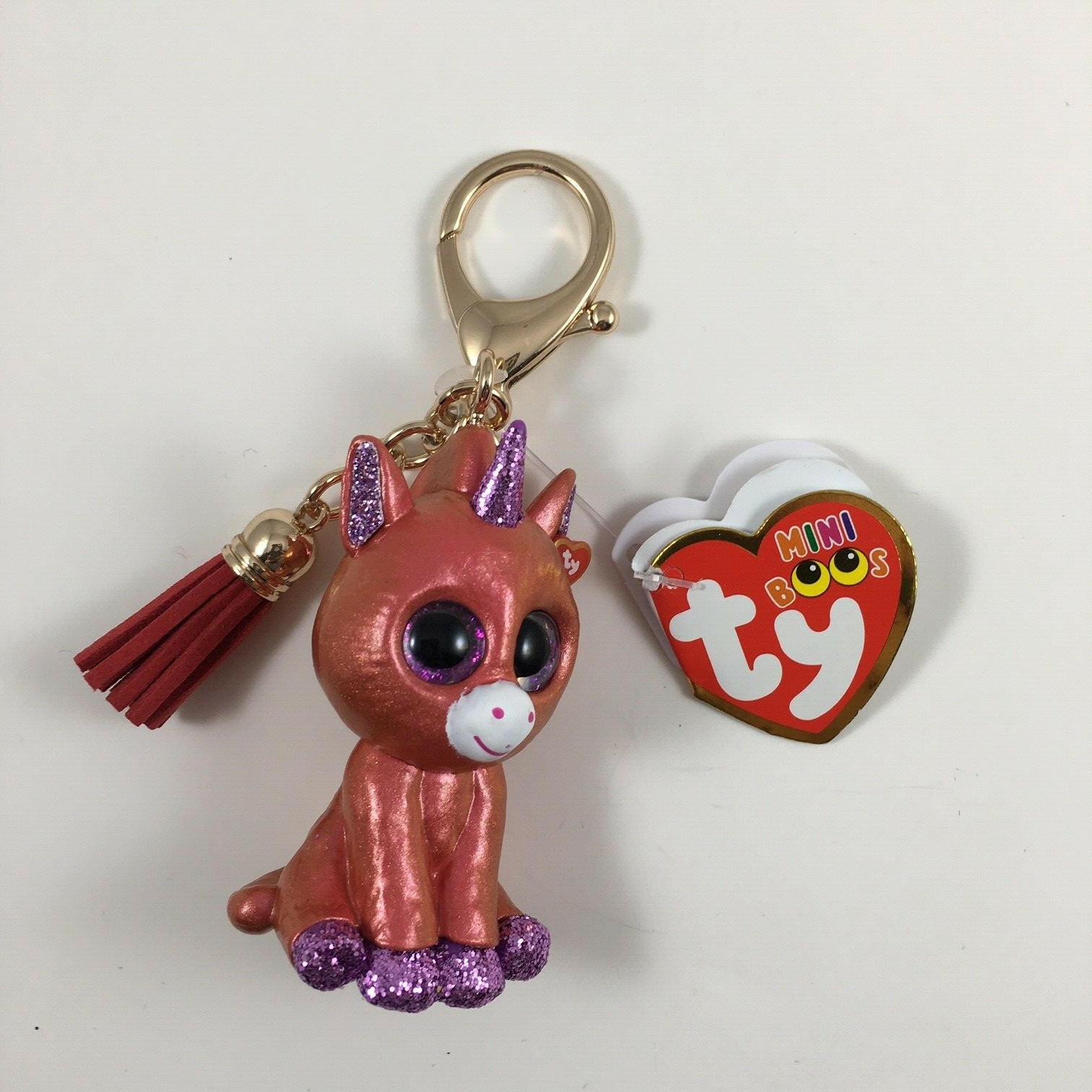 NEW 2020 TY Beanie Boos Mini Boo Collectible Metal Key Clip SUNSET the ...
