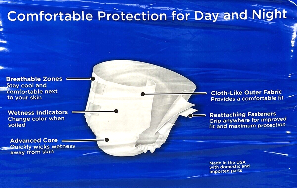 Rely Adult Briefs w/Tabs Size XL 15-Pk Maximum Absorbency Incontinence ...