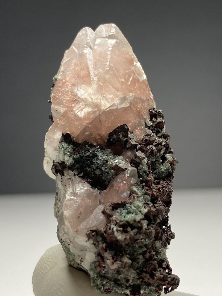 Calcite with Copper Inclusions on Copper with Epidote - Quincy Mine ...
