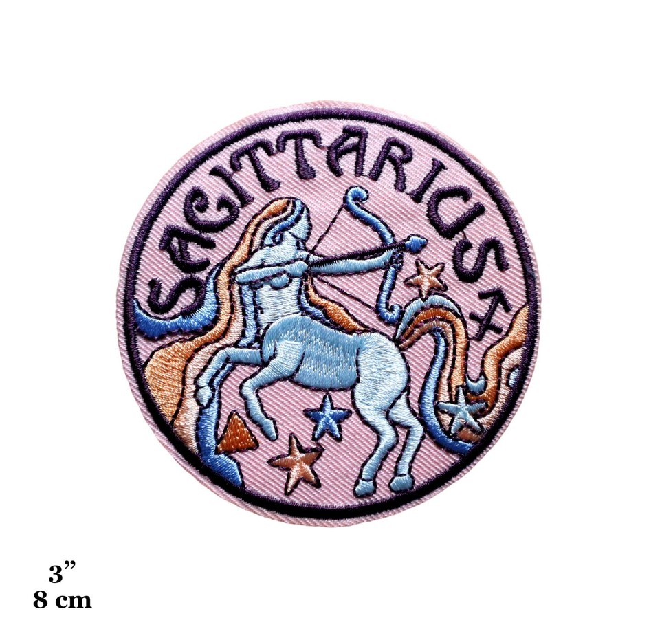Zodiac Signs Astrology Constellations Round Colorful Embroidered Iron ...