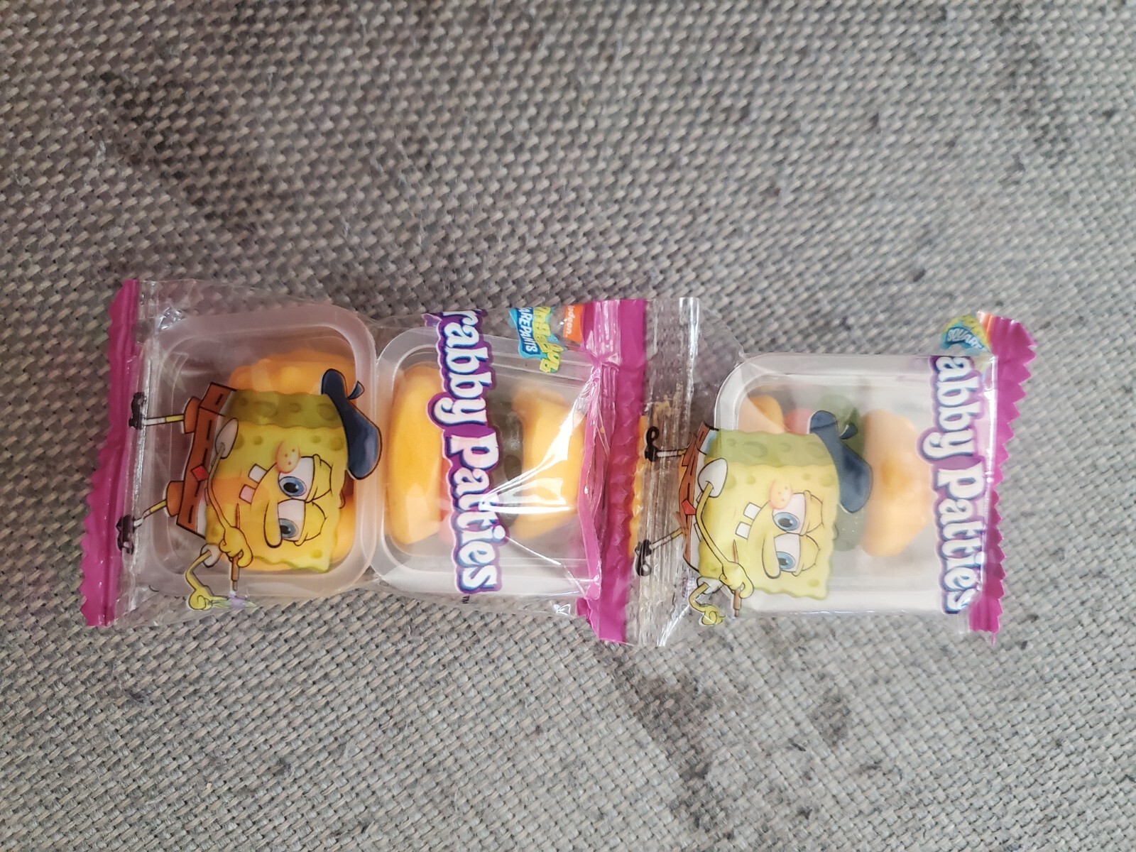 RARE Factory Defect Gummy Krabby Patties Sponge Bob 2 IN 1 Pack on ...