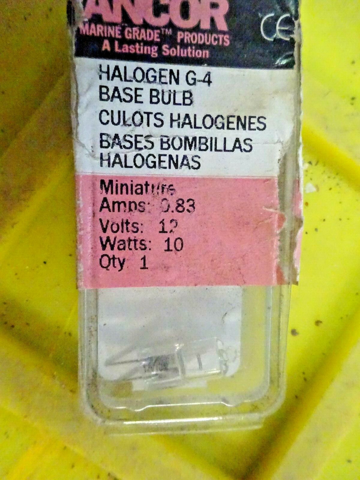 Ancor 529362 RV/Boat Marine Halogen Mini G-4 Light Bulb 12V 0.83A 10W ...