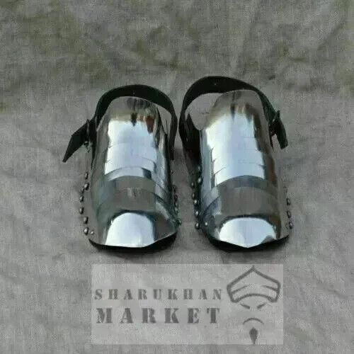 Medieval Gothic Costume Shoes Steel Armor Boot Sabaton Knight Warriors ...