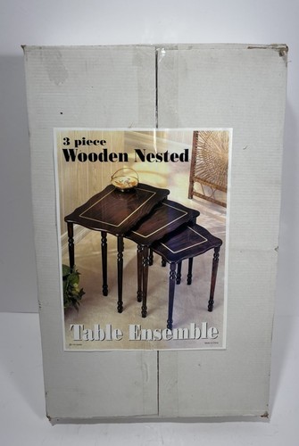 Vintage Set of 3 Wood Nesting Tables Mid-Century Modern 52690 | eBay