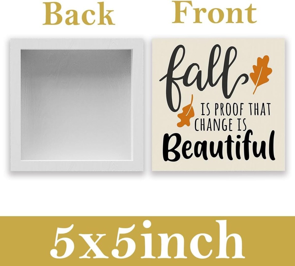 Rustic Autumn Fall is Proof That Change Beautiful Wood Box Sign, Fall02 ...