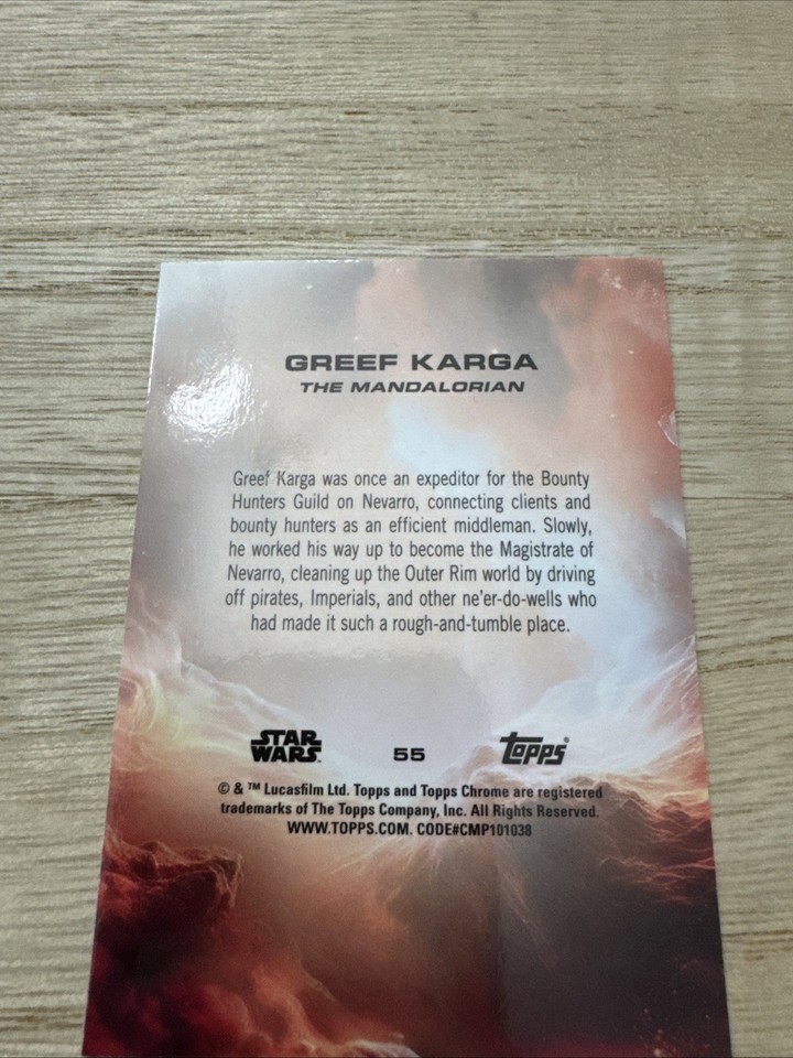 2025 Topps Star Wars Chrome - Base Card # 55 (Greef Karga) | eBay