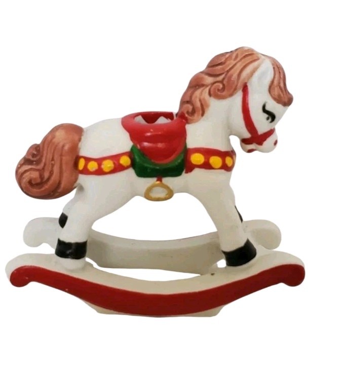 Christmas Ornament - Vintage Ceramic Rocking Horse | eBay