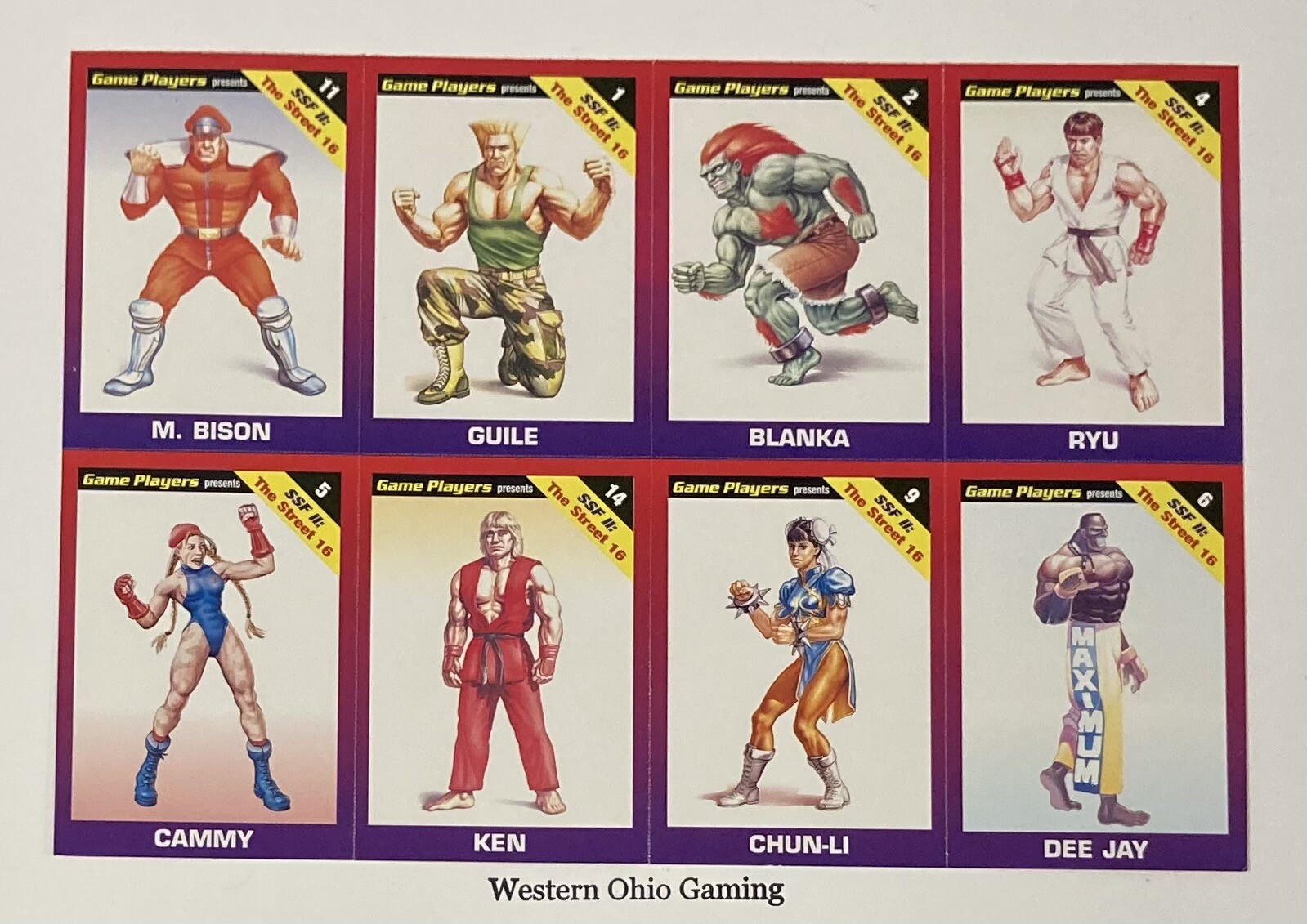 Game Players Street Fighter Uncut Trading Card Sheet NEW READ | eBay
