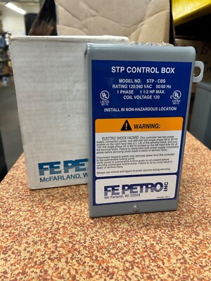 FE Petro 400949001 STP-CBS Control Box w/1 1/2HP 120V Coil ~Unused in ...