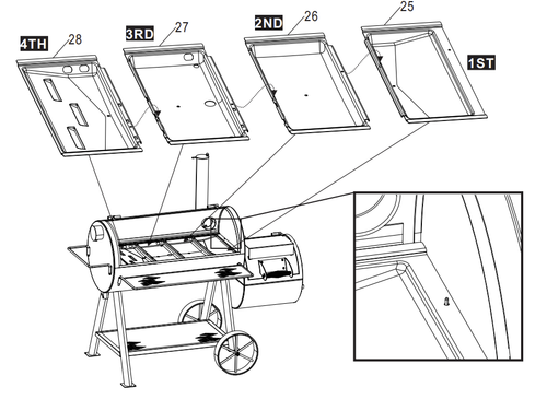 Oklahoma Joe's Longhorn Baffle Tuning Plates OEM for Smoker BBQ Grill ...