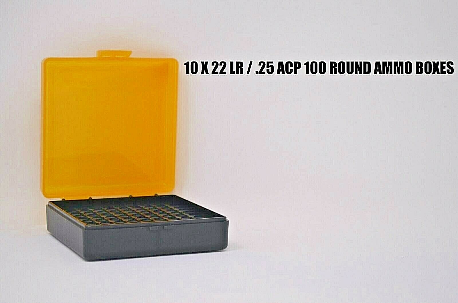 22 lr Ammo Box /Case /Storage (10 PACK) 1000 Rnds storage (YELLOW COLOR ...