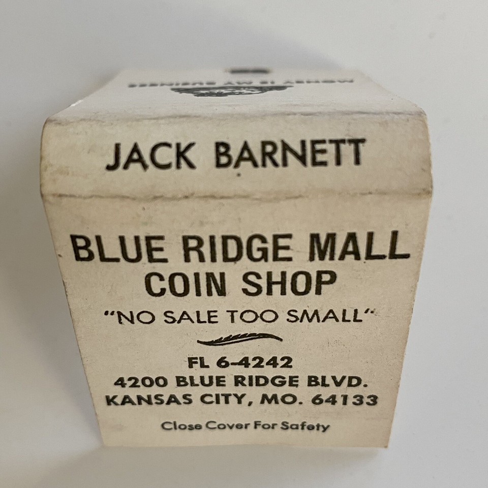 Vintage Full Matchbook - Blue Ridge Mall Coin Shop - Kansas City ...