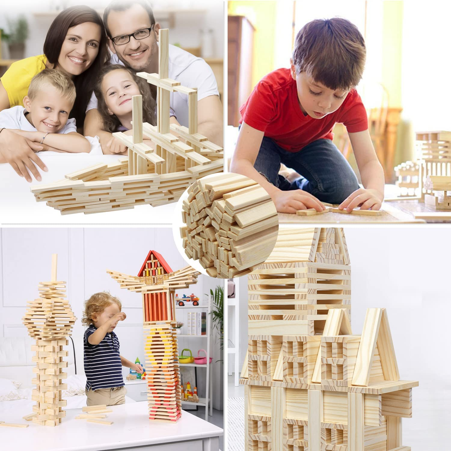Strong Natural Bamboo Extra Long Wooden Craft Sticks Strips 100Pcs 15.7 ...