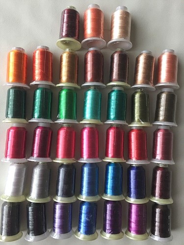 WonderFil Accent Solid Thread, 2-ply Rayon, 12wt 400M Spools Many ...