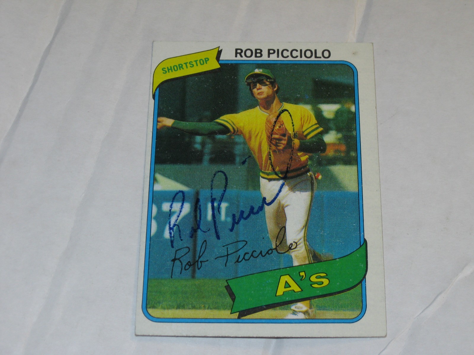 Rob Picciolo Autographed Baseball Card | eBay