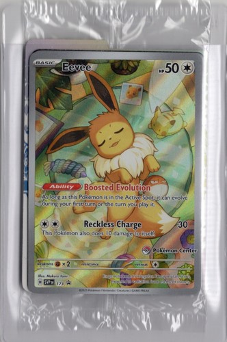 Eevee 173 Prismatic Evolutions: Full Art Pokemon Center Stamped Promo ...