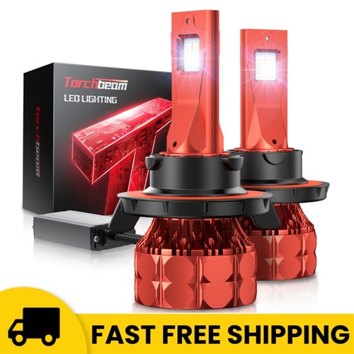 Torchbeam NEW 2PCS T7 H13 LED Headlight Bulb Conversion Kit 6500K White ...