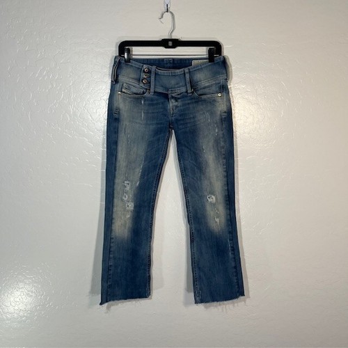 Diesel Jeans Cherock Womens Low Rise Flare Bootcut Denim Blue ...