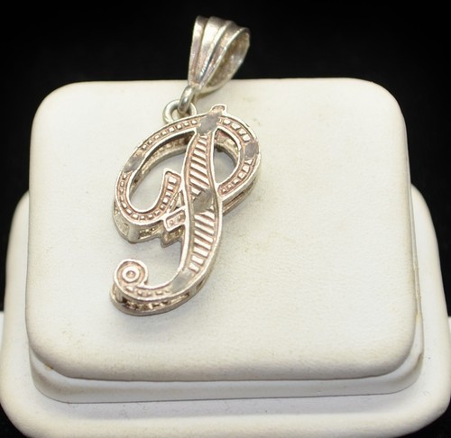 Sterling Silver Letter "P" Shaped Pendant / Charm #FMD923 | eBay