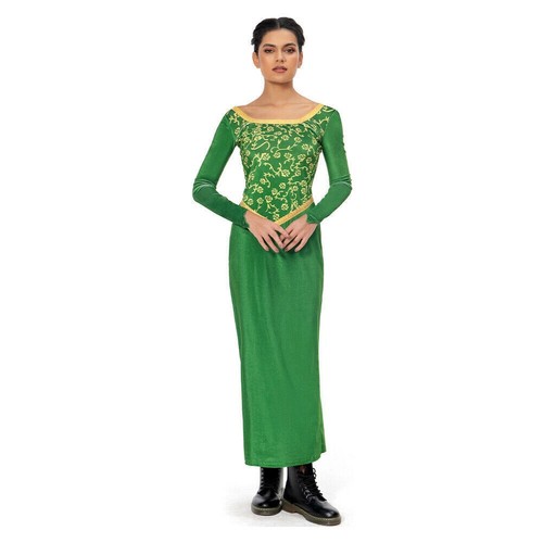 Shrek-Fiona Princess Cosplay Renaissance Costume Halloween Green ...