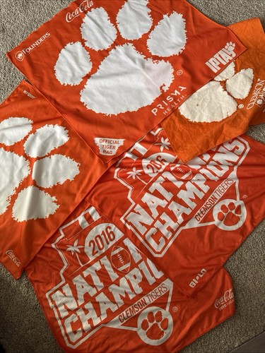 Lot of 5 Clemson Tigers National Champions Rag 2016 Alumni Game ...