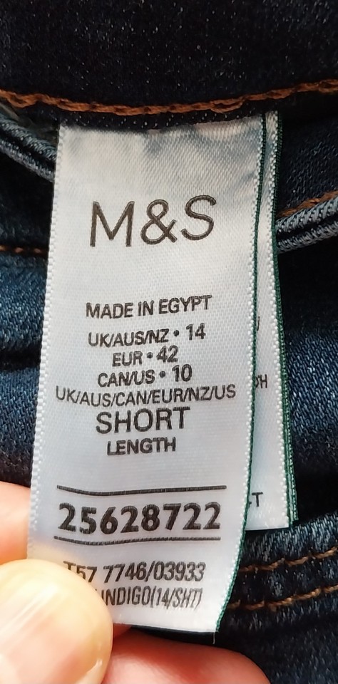 M&S Marks & Spencer women's Size UK 14 Blue Straight Leg Jeans | eBay UK