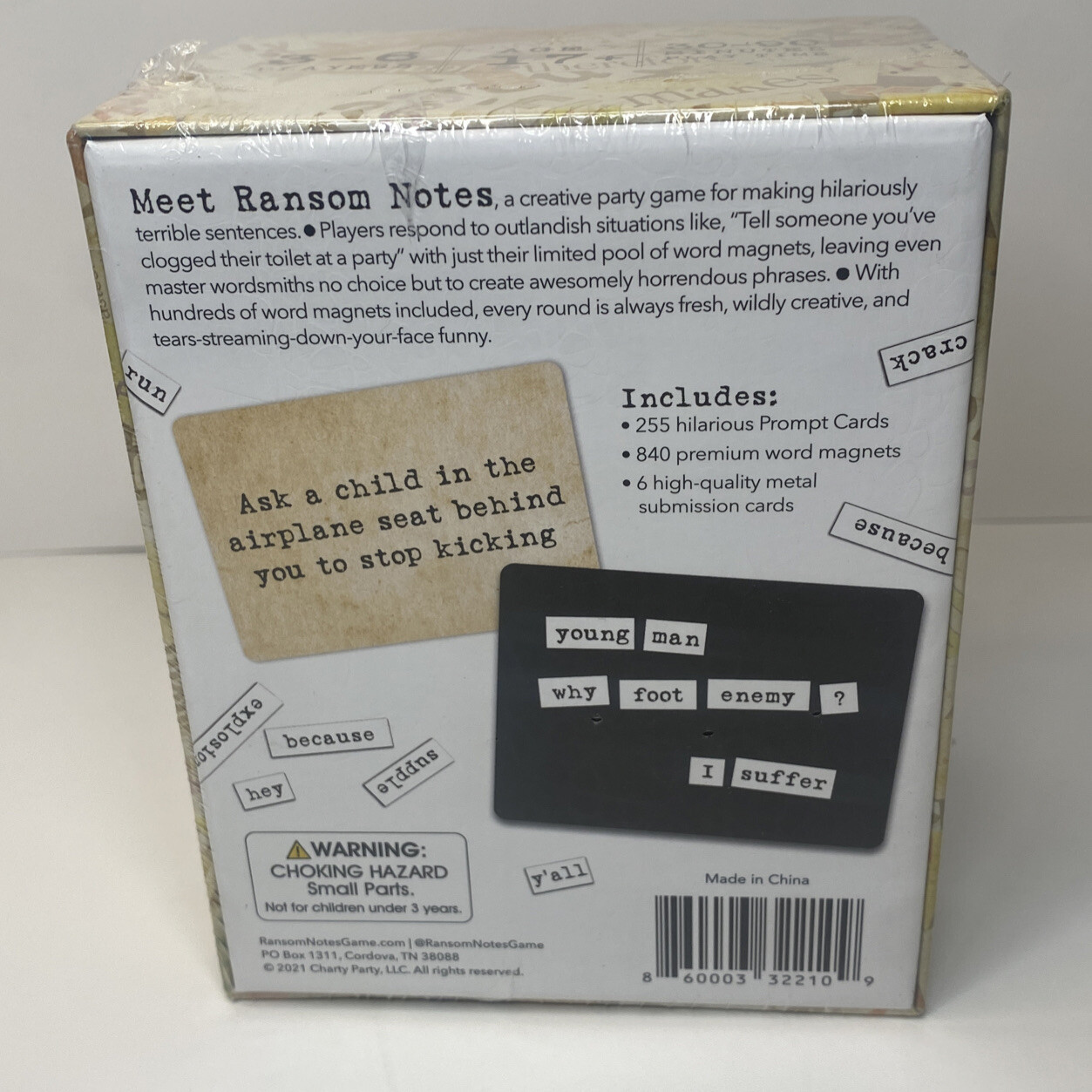 Ransom Notes The Ridiculous Word Magnet Party Board Game 3-6 Players ...