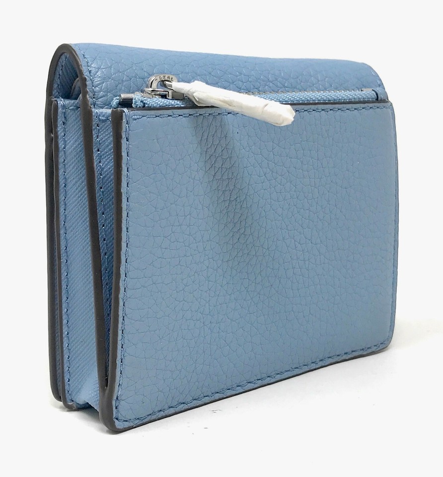 Michael Kors Jet Set Medium Leather Card Case Wallet: Powder Blue: $168 ...