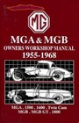 MGA MGB SHOP MANUAL SERVICE REPAIR BOOK MG WORKSHOP OWNERS GUIDE GT ...