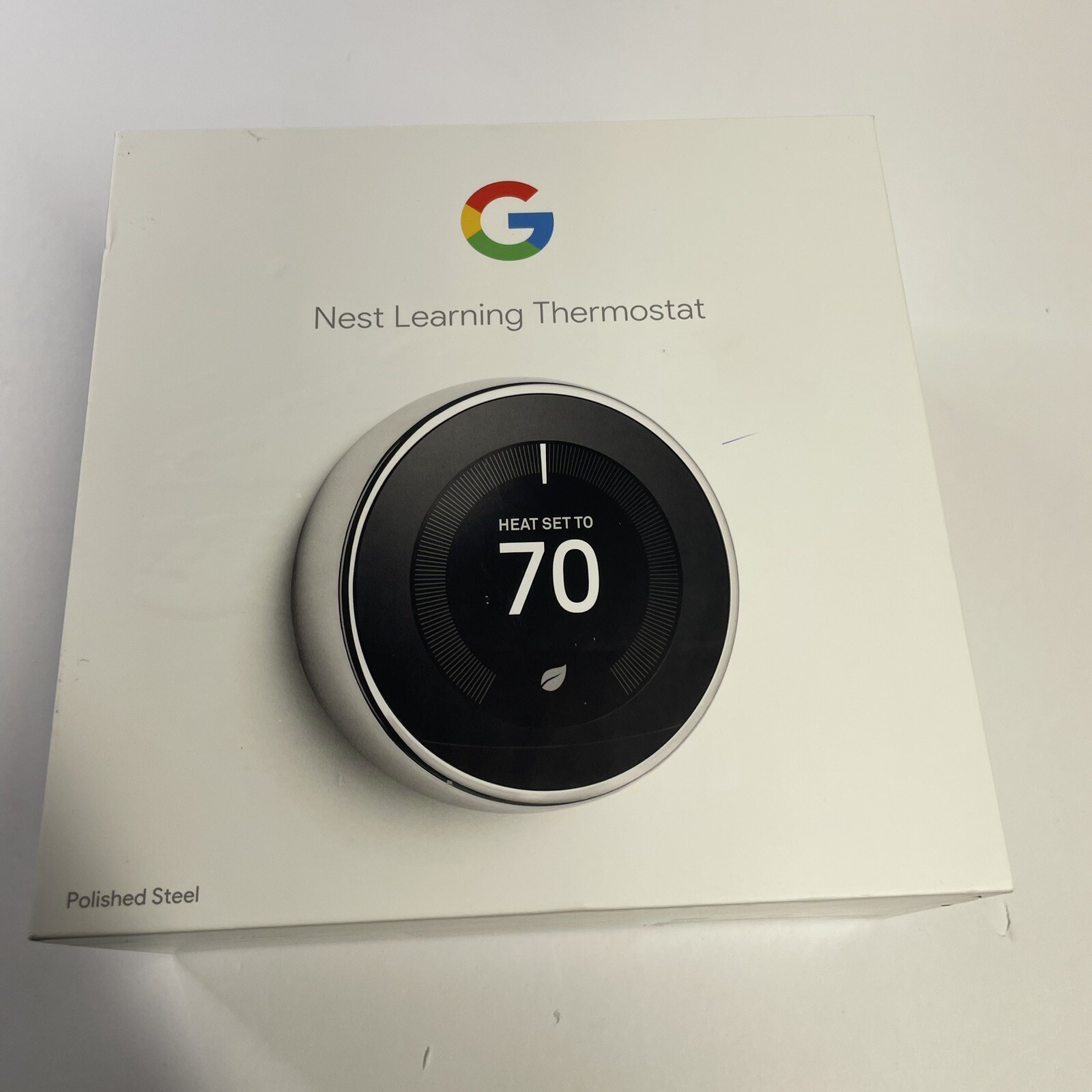 Google Nest 3rd Gen Smart Learning Thermostat – Polished Steel Model ...
