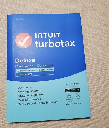Intuit TurboTax Deluxe 2023 Federal Only No State - License code only ...