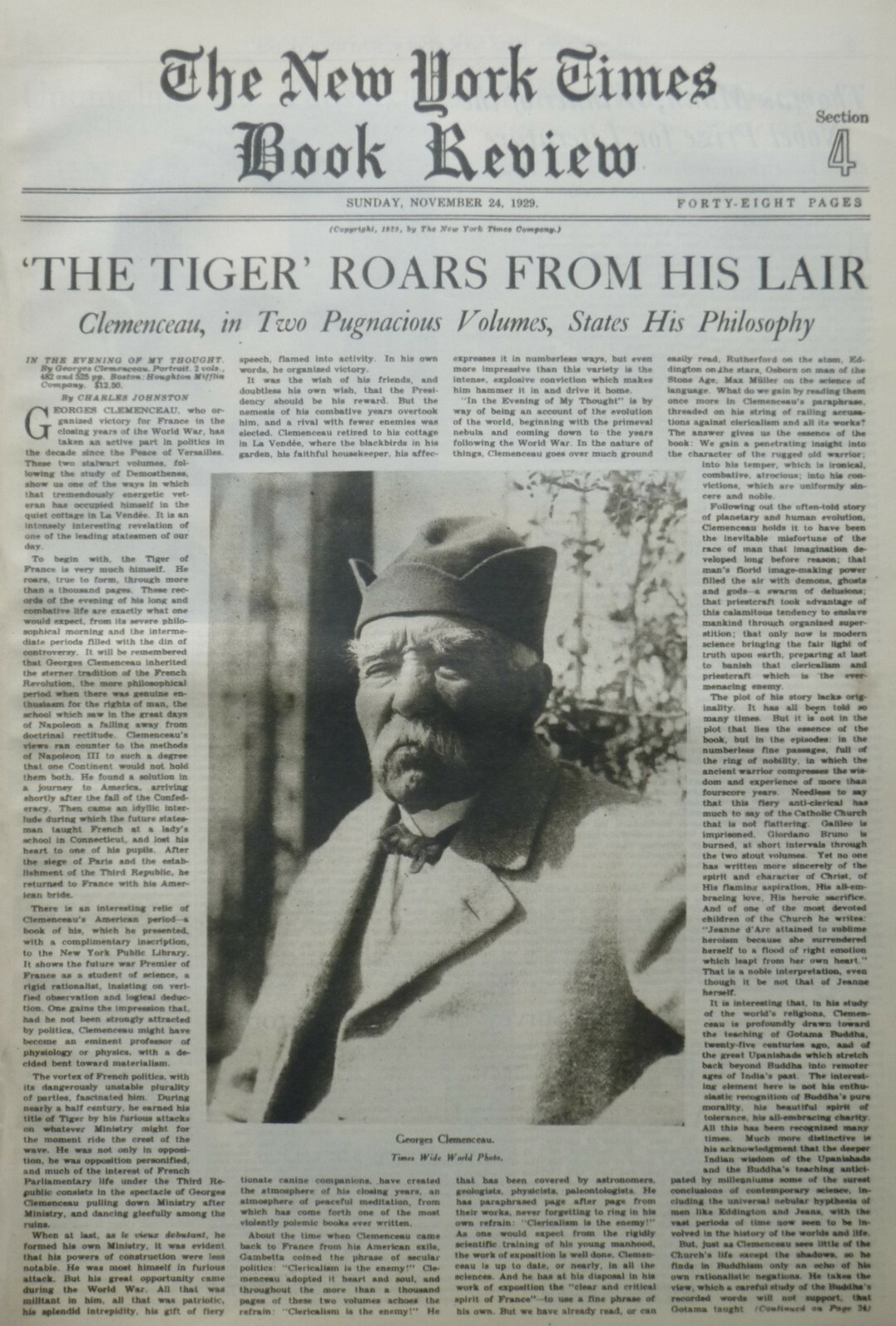 HUXLEY MANN ELLIOT CLEMENCEAU - POPE PASHAL PIOUS LESSING HOPPE ...