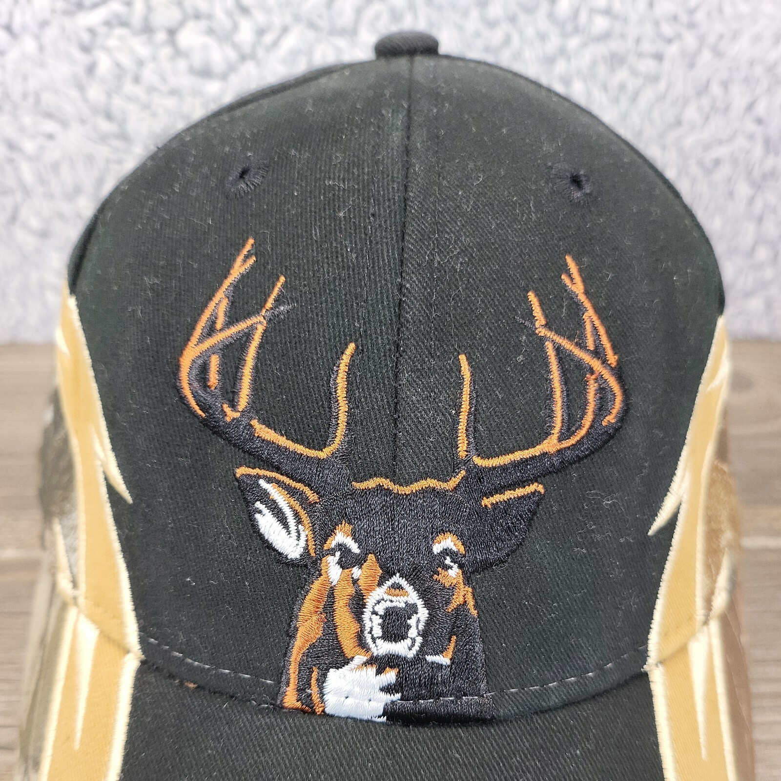Camouflage Hunting Camo Hat Deer Hunter Buck Doe Black Strapback ...