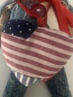 Teddy Bear Plush Soft Toy USA Flag July Fourth 4th Heart Red White Blue ...