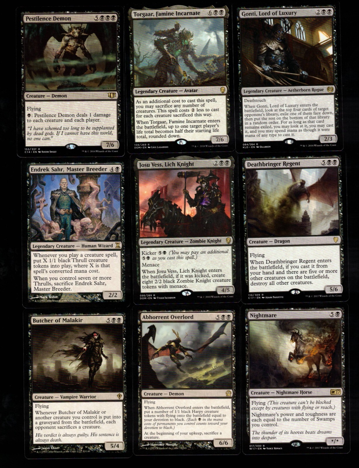 MTG Commander Deck Gonti Lord of Luxury 100 Card Custom Deck Magic the ...