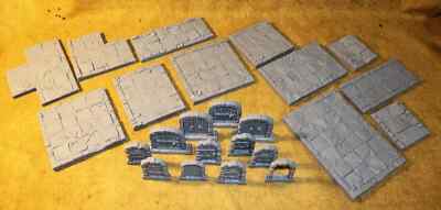 Dungeon Tiles Basic Set 28mm Terrain D&D Warhammer Quest League of Dungeoneers | eBay