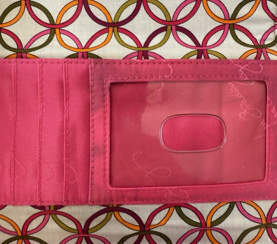 Vera Bradley Floral Flower Tea Garden Gallery Tri Fold Quilted Check ...