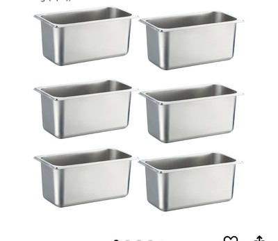 Cambro Stainless Steel Steam 6 PCs 1/3 Size | eBay
