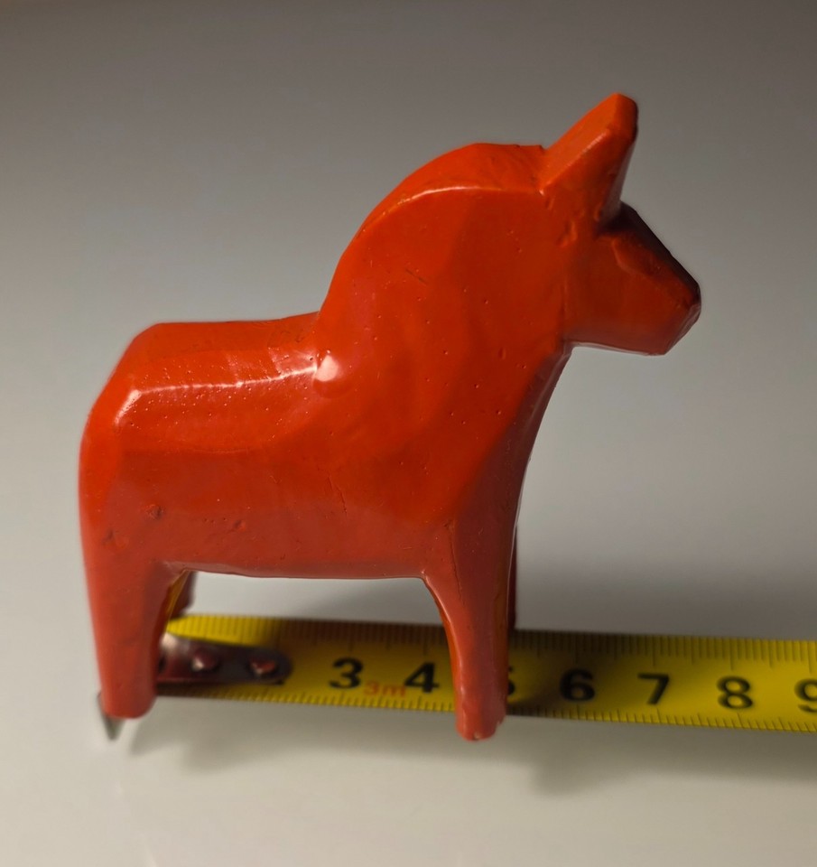Vintage Swedish Orange Red Wood Dala Horse. | eBay