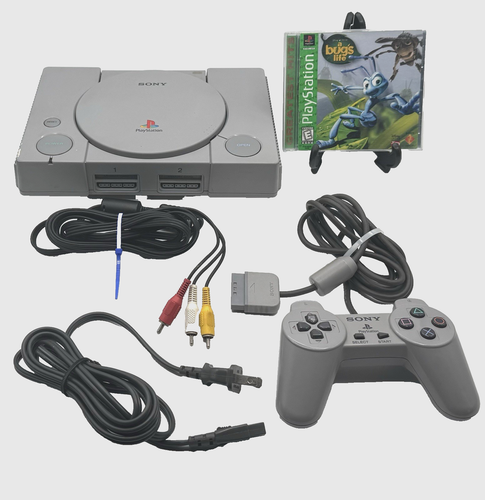 PlayStation 1 PS1 Console Controller Cords Sony SCPH-5501 + Game Tested ...