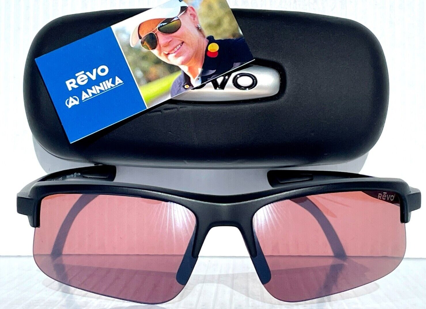 NEW REVO ANNIKA 2 Matte Black POLARIZED Drive Red Lens Sunglass 1203 01 ...