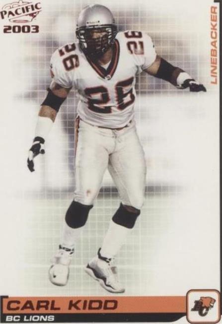2003 Pacific CFL - Carl Kidd #7 Red for sale online | eBay