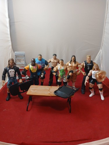 WWE ECW Sandman Dudley Boyz - Sabu Raven RVD Figures Weapons Mattel ...