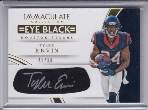 TYLER ERVIN 2016 Panini Immaculate Rookie Eye Black Autograph #29TE 49/ ...
