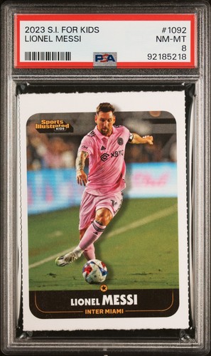 Lionel Messi 2023 "SI For Kids" #1092 ** PSA 8 ** 1st MLS/Inter-Miami ...