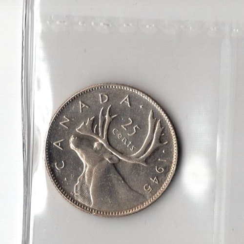 1945 Canada 25 Cent King George VI Silver Coin MS-63 ICCS Graded | eBay