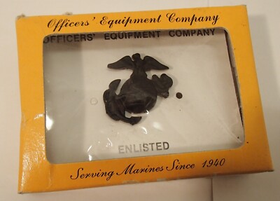 USMC Officers Equipment Company Marines Corps Collar Lapel Pin Enlisted ...