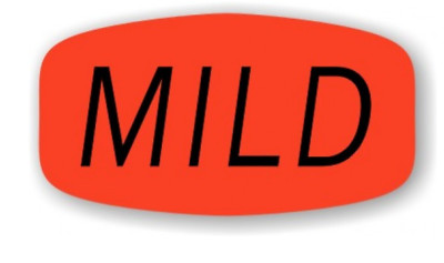 MILD MERCHANDISE store LABELS 1000 PER ROLL FL RED BLACK STICKER | eBay