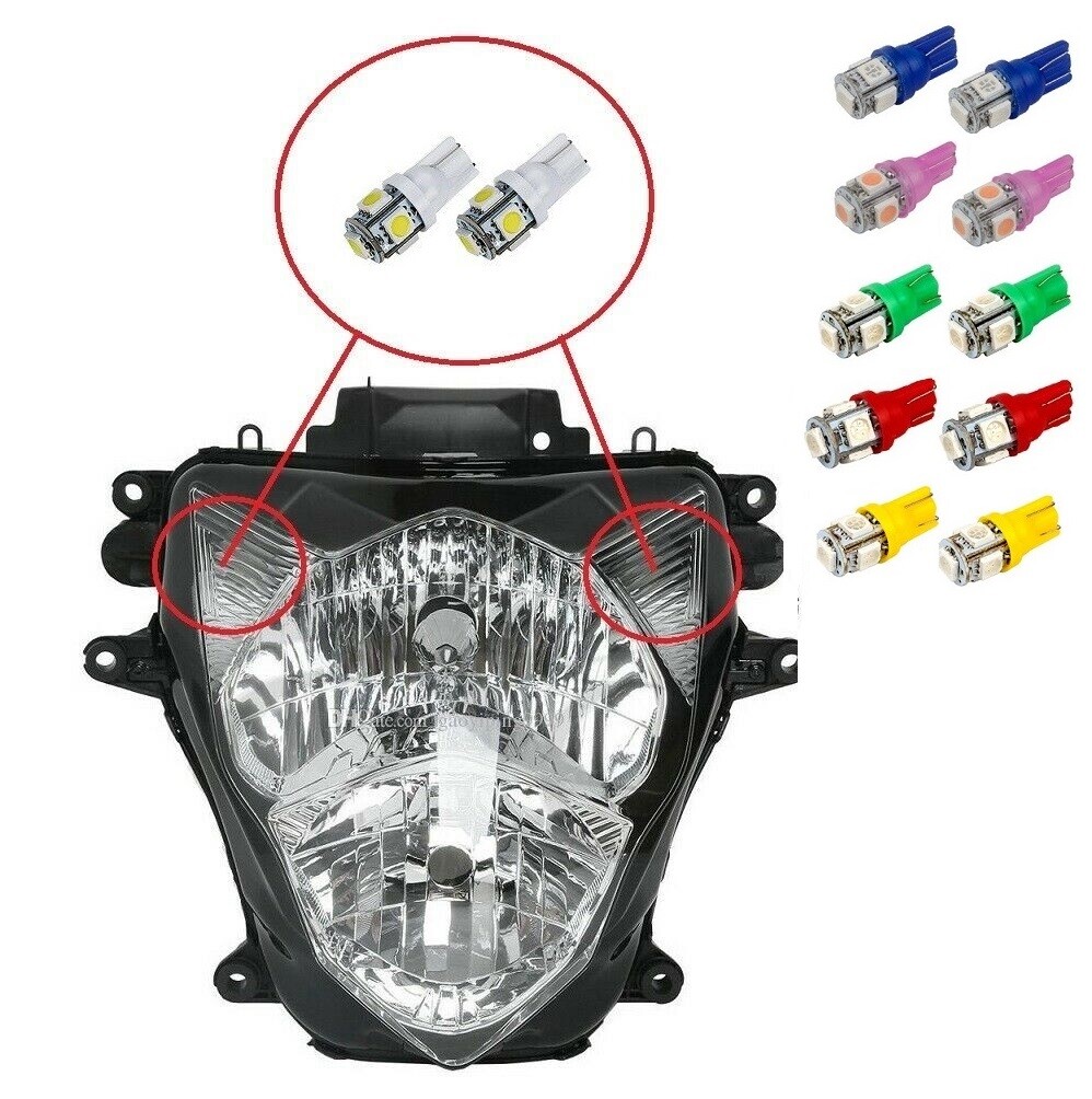 Suzuki GSXR LED Headlight Pilot Park Lights T10 194 GSXR 600 GSXR 750 ...