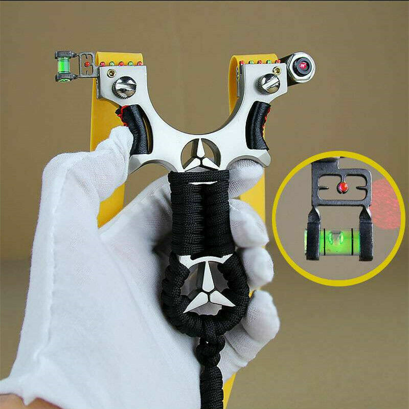 Professional Hunting Catapult Laser Slingshot Rubber Bands Aim Point ...